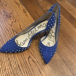 Sam Edelman | Shoes | Sam Edelman Blue Studded Heels | Poshmark